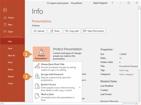 Password Protect A Powerpoint Customguide