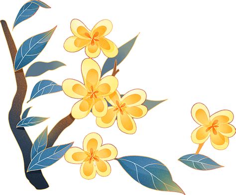 中秋节国潮兔子月亮插画 桂花
