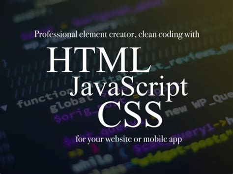 Fantastic Html Javascript And Css Coding For Your Needs By Bernicewhouchen Fiverr