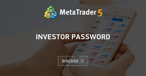 Investor Password Metatrader General Mql5 Programming Forum