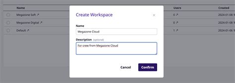Workspace Settings Cloudforet