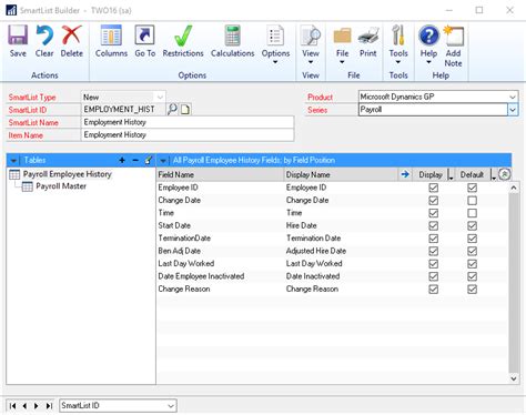 Employment History Smartlist Builder Template Eone Solutions