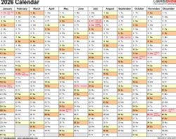 2026 Calendar Free Printable Excel Templates Calendarpedia