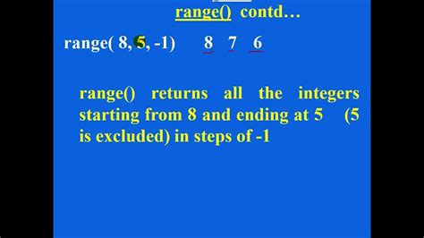Python Range Explained Youtube