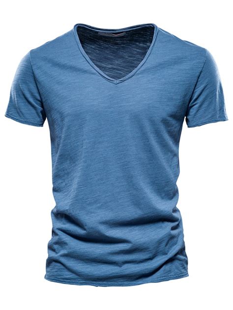 Футболка AIOPESON, размер 50, цвет голубой, 100%cotton - купить по ...