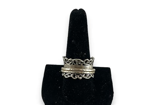Lot Sterling Silver Spinner Ring