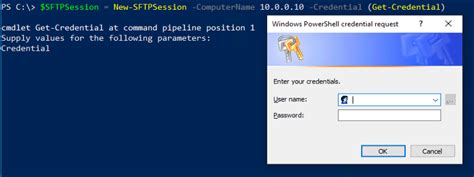 activate powershell sftp to transfer files