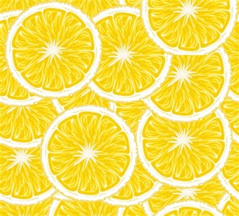 레몬 조각 패턴 밝은 노란색 평면 원형 장식 Eps Ai Uidownload