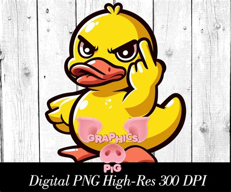 Duck You Middle Finger Png High Res Etsy