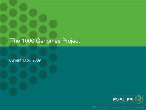 Ppt The 1000 Genomes Project Powerpoint Presentation Free Download