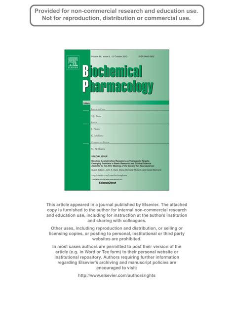 Pdf Potential Substrates For Nicotine And Alcohol Interactions A Focus On The