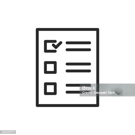 투표 용지 체크리스트 아이콘 투표 및 선거 설문 조사 양식 개요 벡터입니다 민주주의와 정치적 의사 결정 과정을 상징하는 얇은 선 정부 청사에 대한 스톡 벡터 아트 및 기타