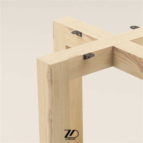 پایه میز چوبی مدرن مدل شاینا دارای گارانتی زد دیزاین