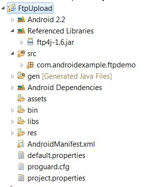 FTP File Upload From Sdcard To Server