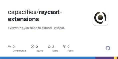 GitHub Capacities Raycast Extensions Everything You Need To Extend Raycast