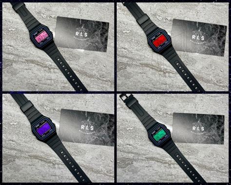 Custom Black Casio Watch With Color Screen Mod Pick Your Etsy