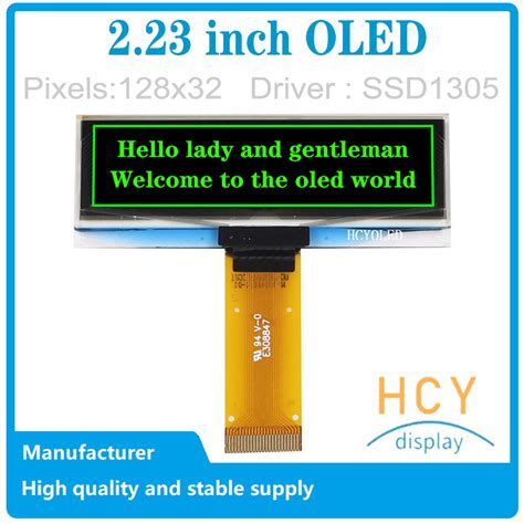 With A 223 Inch And 128x32 Resolution This Green Oled Display Screen