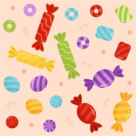 Premium Vector Candy Elements Set