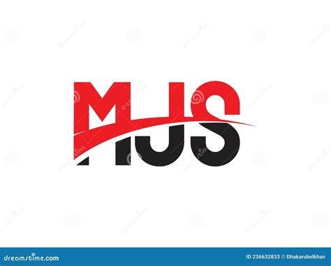 Mjs Letter Initial Logo Design Stock Vector Illustration Of Black Icon 236632833