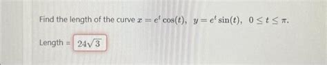 Find The Length Of The Curve Chegg