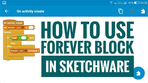 How To Use Forever Block In Sketchware Youtube
