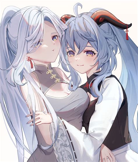 Ganyu And Shenhe Genshin Impact Drawn By Sazanami Re N Rentaro Danbooru