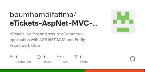 Github Boumhamdifatimaetickets Aspnet Mvc Ecommerce Application