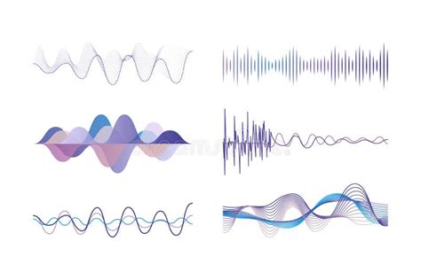 Sound Waves And Frequency Audio Waveform And Voice Graph Signal Vector
