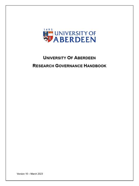 Research Governance Handbook Pdf Governance Informed Consent