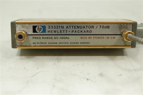 Hp Agilent Programmable Step Attenuator 70db Dc 18ghz 33321h Part2go