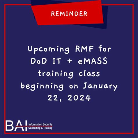 Bai Information Security The Rmf Training Providers On Linkedin Rmf Dodit Emass
