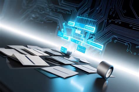 Artificial Intelligence In Document Analysis Stock Illustration Illustration Of Development