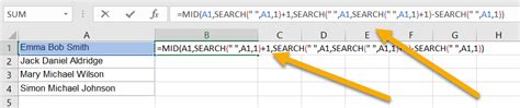 how to☝️ remove the middle name from a full name in excel spreadsheet