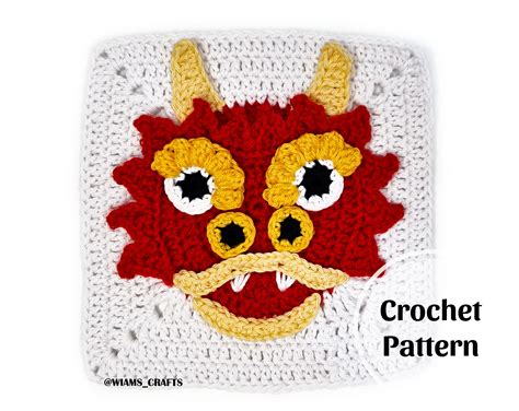 Year Of The Dragon Granny Square Crochet Pattern Pdf By Wiams Crafts