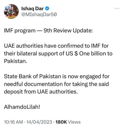 Uaes 1 Billion Aid To Pakistan A Welcome Move Towards Strengthening