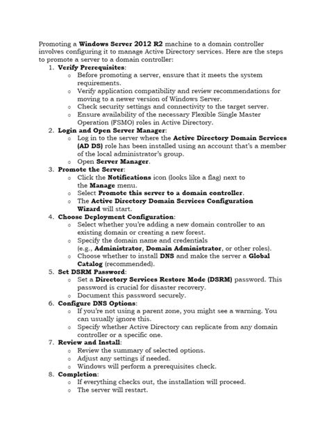 Promoting A Domain Controller Download Free Pdf Active Directory