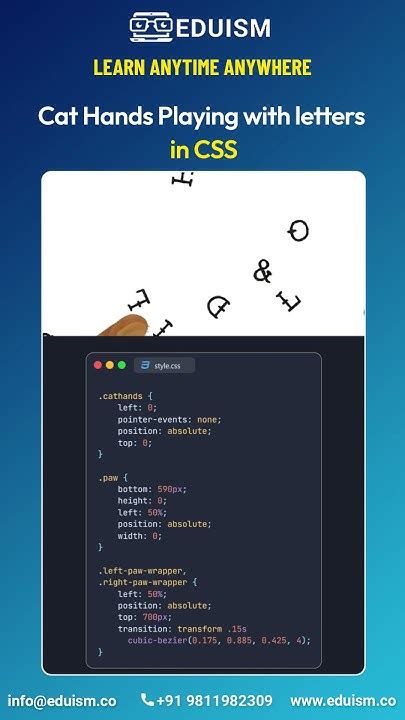 Cat Hands Playing With Latters In Css Css Cssbeginner Programming Html Js Java Ai
