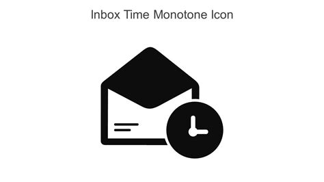 inbox time monotone icon in powerpoint pptx png and editable eps format