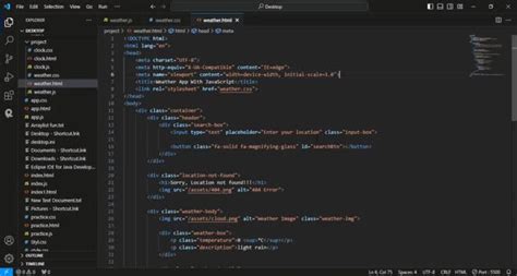 launching weather app with html css javascript sakshi rananavare