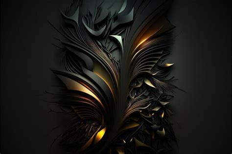 Premium Photo Abstract Dark Floral Background Creative Digital