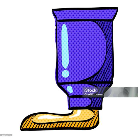 페인트 튜브 하프 톤 아이콘 손으로 그린 색상 벡터 일러스트 레이 션 낙서 드로잉에 대한 스톡 벡터 아트 및 기타 이미지 낙서 드로잉 데칼 드로잉 Istock