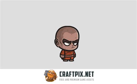 Chibi Spiritual Monk Character Sprites