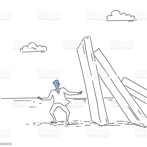 비즈니스 사람이 차트 바 떨어지는 경제 실패 위기 개념에 서 개념에 대한 스톡 벡터 아트 및 기타 이미지 개념 개념 기호