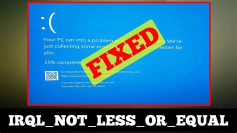 How To Fix IRQL Not Less Or Equal Errors In Windows