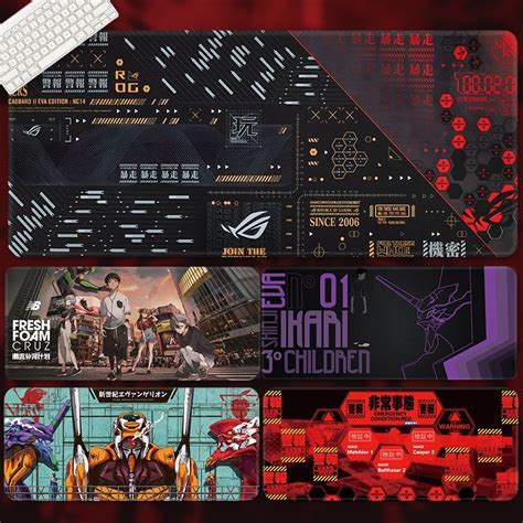 Eva Mouse Pad Evangelion 01 New Asuka Langley Soryu Keyboard Pad Ayanami Rei Anime Mecha Game