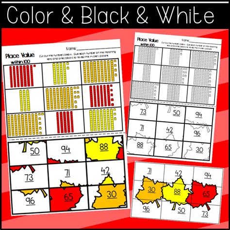 Thanksgiving Themed Place Value Mystery Pictures Tens And Ones Within