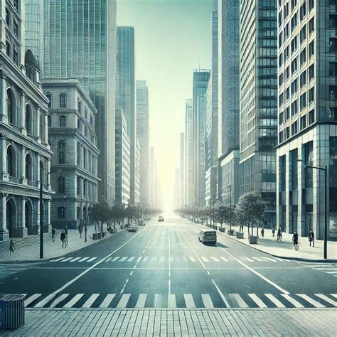 Perspective City Street With Buildings In The Back Image Creator In Bing