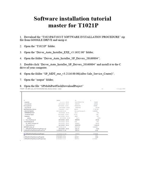 T1021p Software Installation Tutorial Pdf Computer File Zip File
