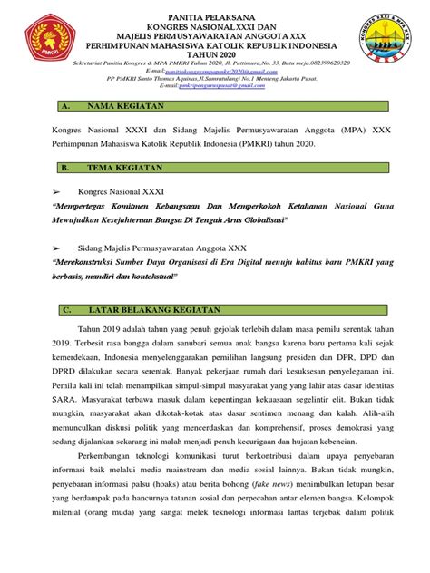 Proposal Kongres And Mpa 1 Pdf