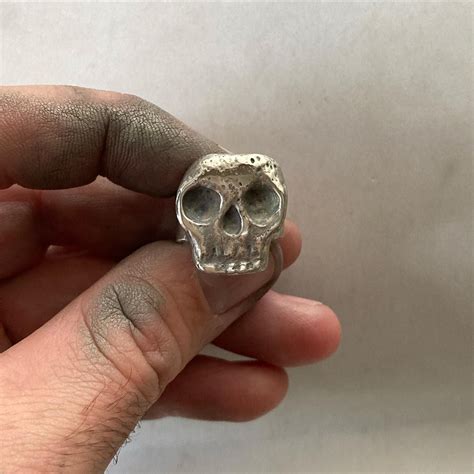 Hand Forged Silver Skull Ring As T Unique Hand Forged Skull Ring